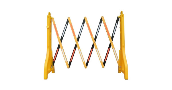 Plastic Accordion Type Barrier Yellow Folding Collapsible Barrier Price