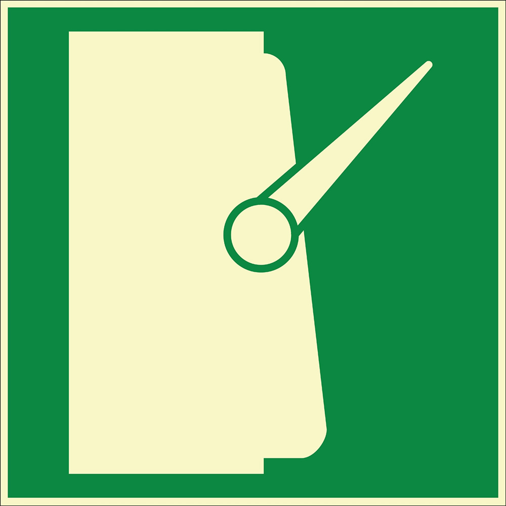 Phosphorescent Main Switch Sign Board Signage Label Symbol