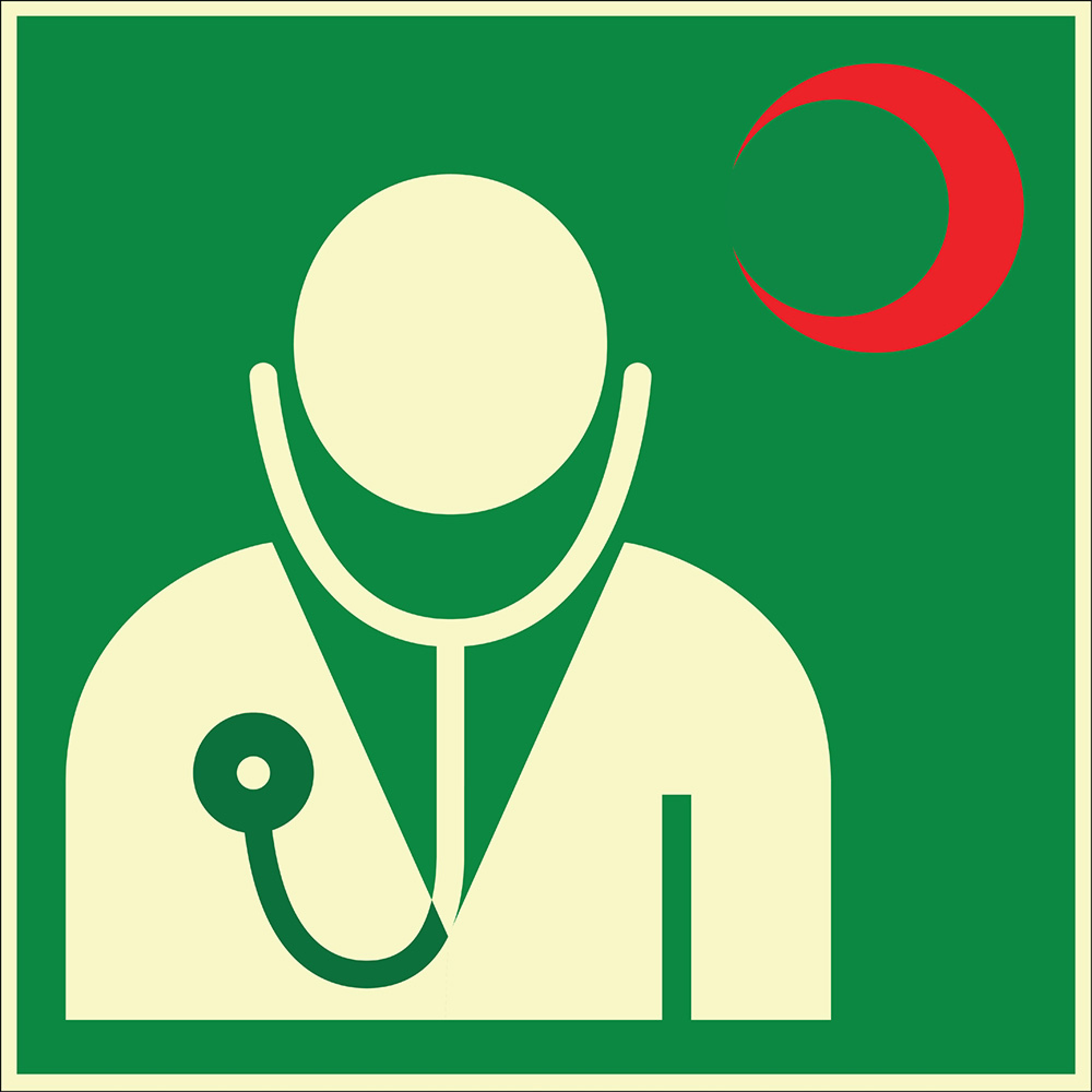 Phosphorescent Doctor Physician Sign Board Signboard Label Symbol