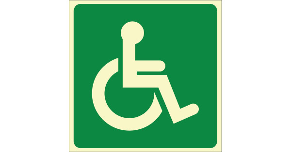 Phosphorescent Disabled Sign Board Signage Label Symbol Symbol