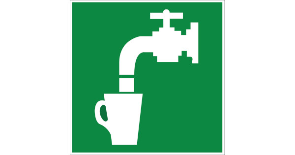 Phosphorescent Drinking Water Sign Board Signage Label Symbol