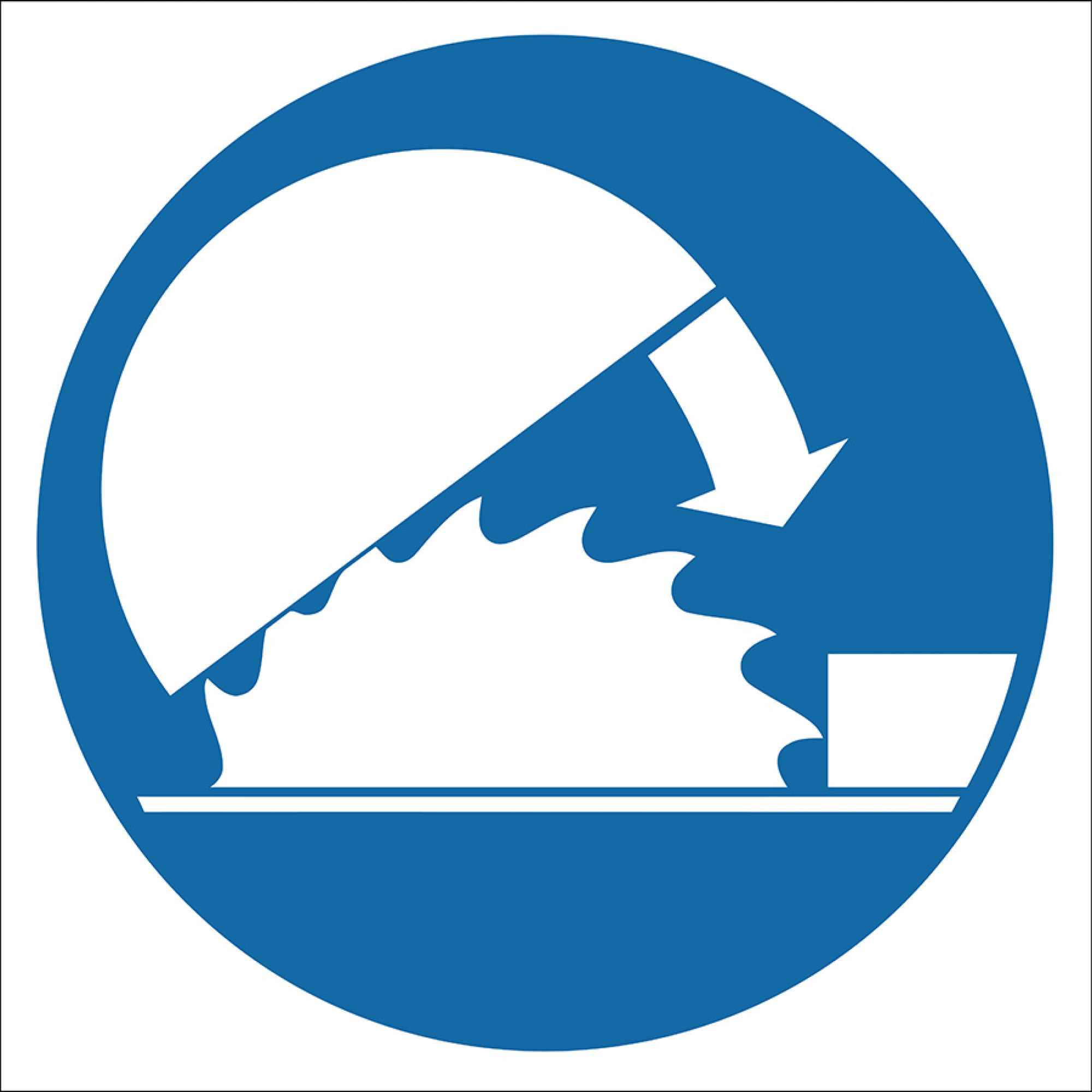 Keep the Circular Saw Protector Installed Sign Board Signage Sticker