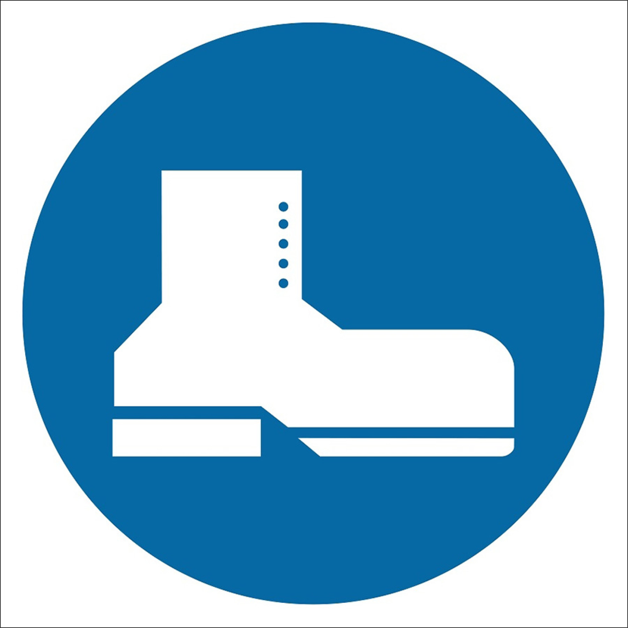 Production of Protective Shoe Wear Sign Board Signage Label