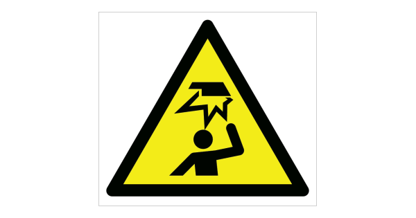 Caution Head Impact Hazard Sign Head Impact Sign Sign Decota