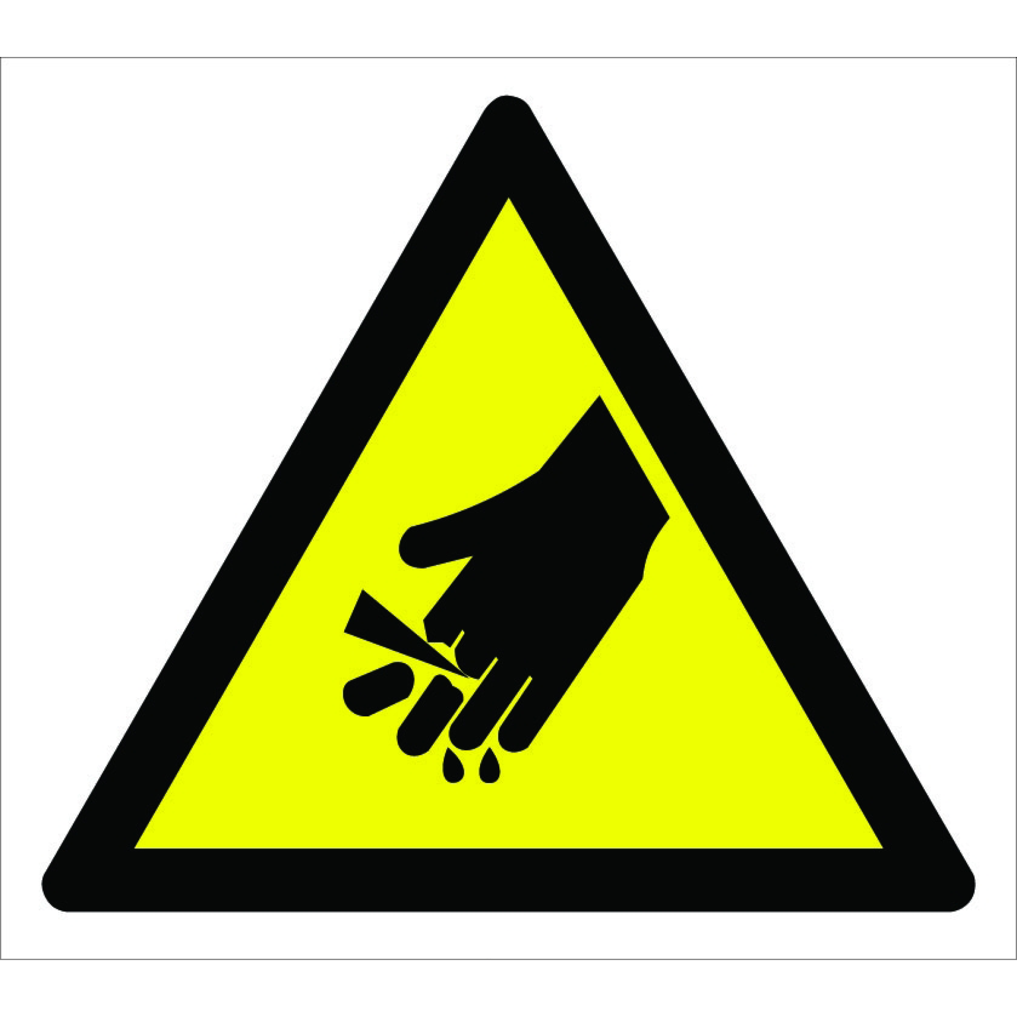 Caution Hand Cut Sign Caution Hand Injury Hazard Sign Sign
