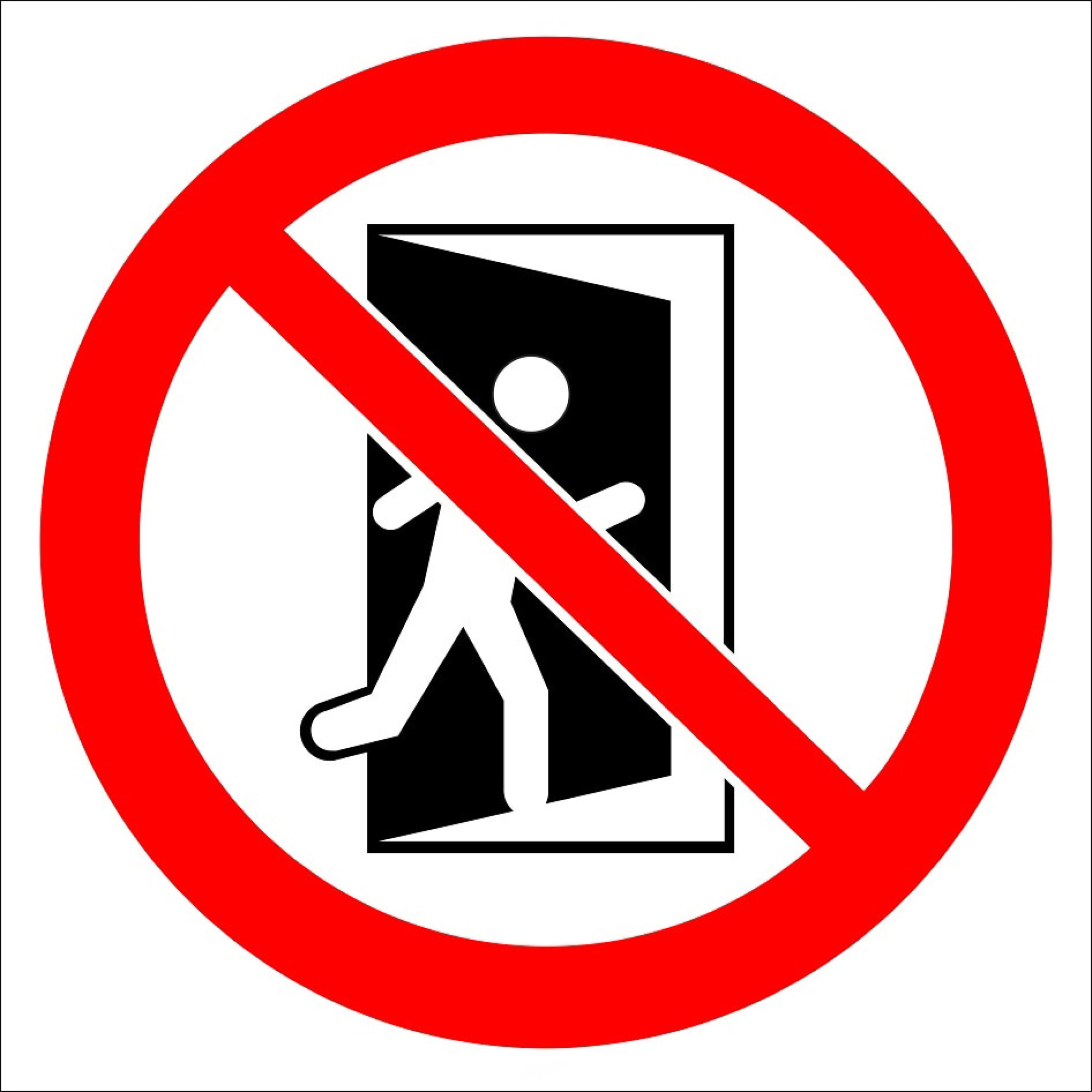 It is Forbidden to Enter and Exit from This Door Sign Board Sign Sticker