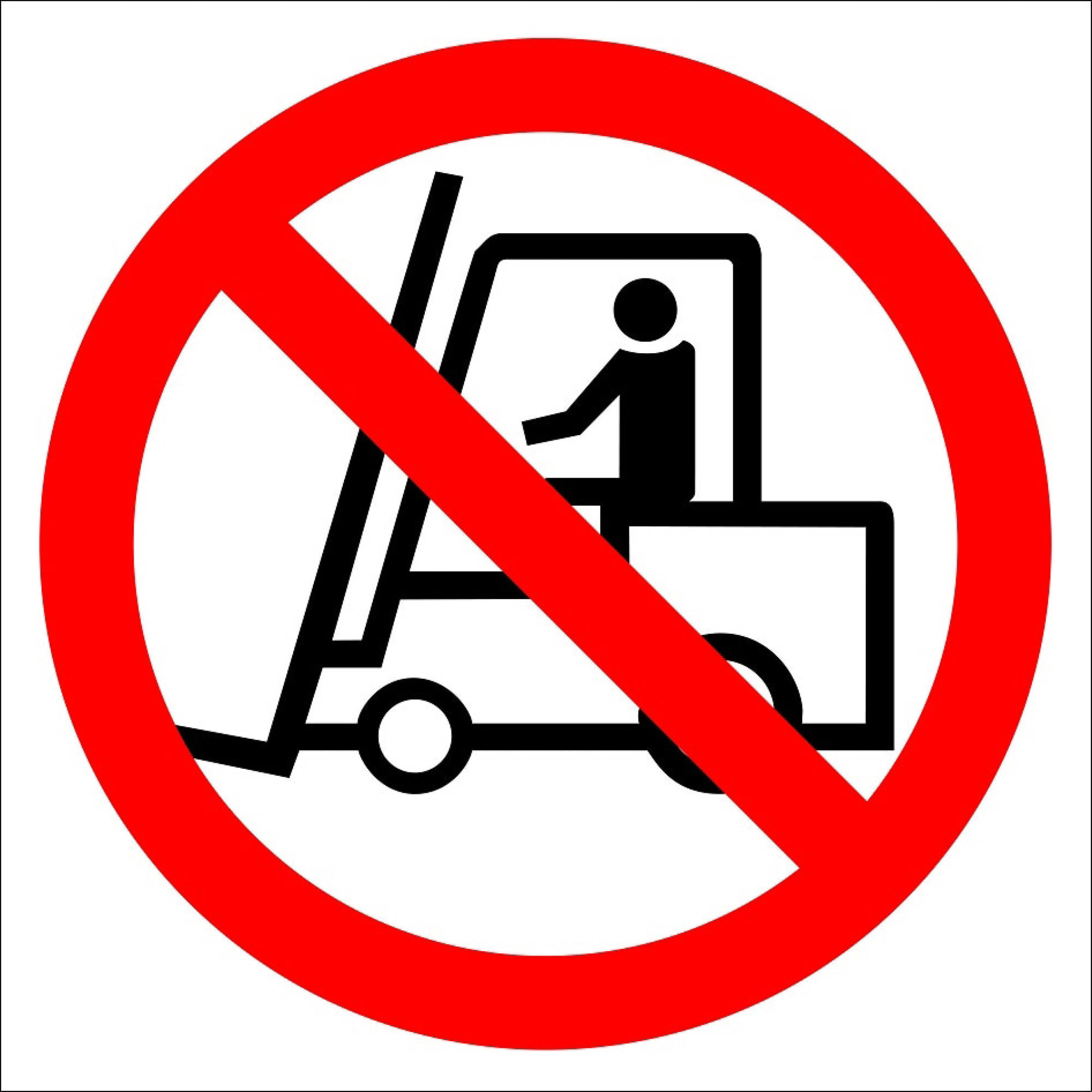 Forklift Truck Can not Enter Sign Board Signage Label Symbol Production