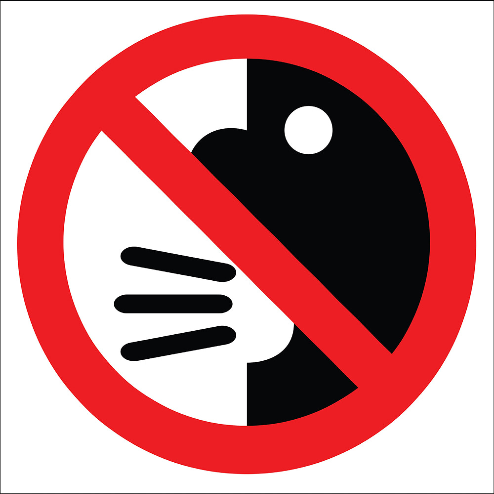 It Is Forbidden to Speak Out Loud Sign Board Label Symbol