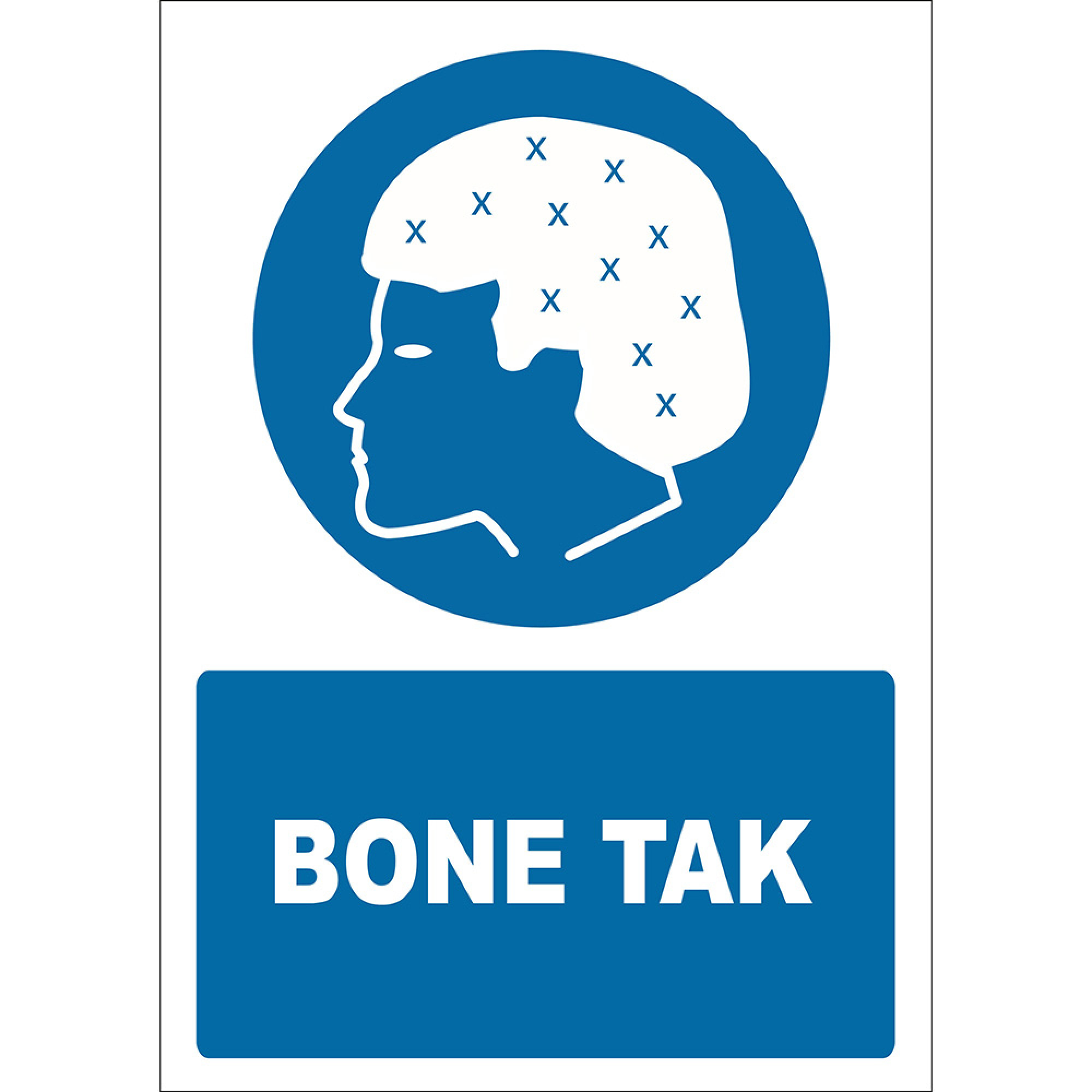 Bone Plug Sign Board Signage Label PF1065