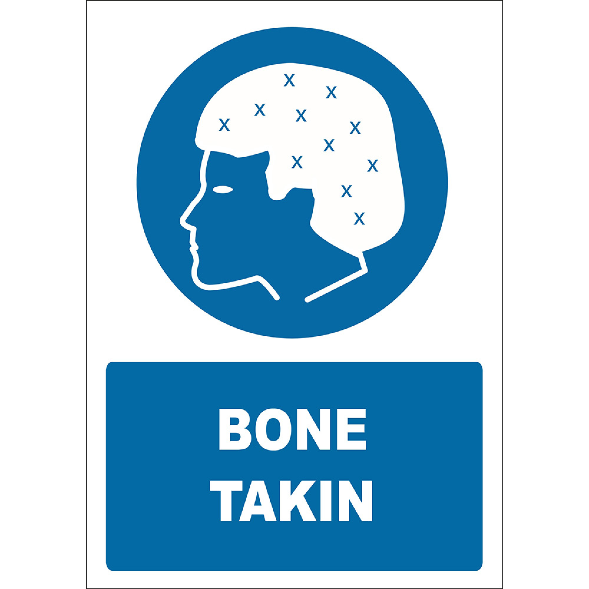 Insert Bone Sign Board Signage Label PF1067