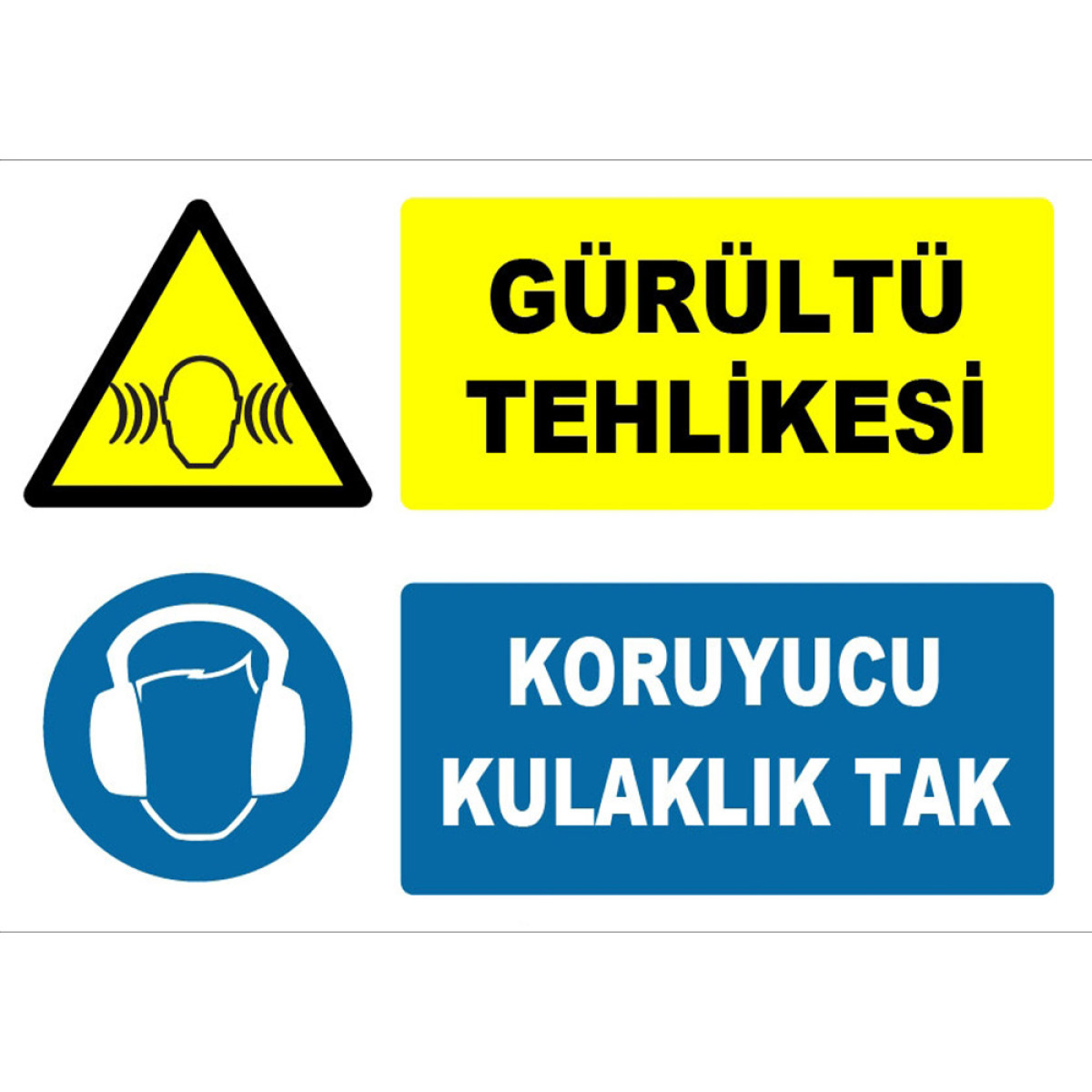 Noise Hazard Wear Earplugs Symbol Sign Board Signage Sticker ZY1314