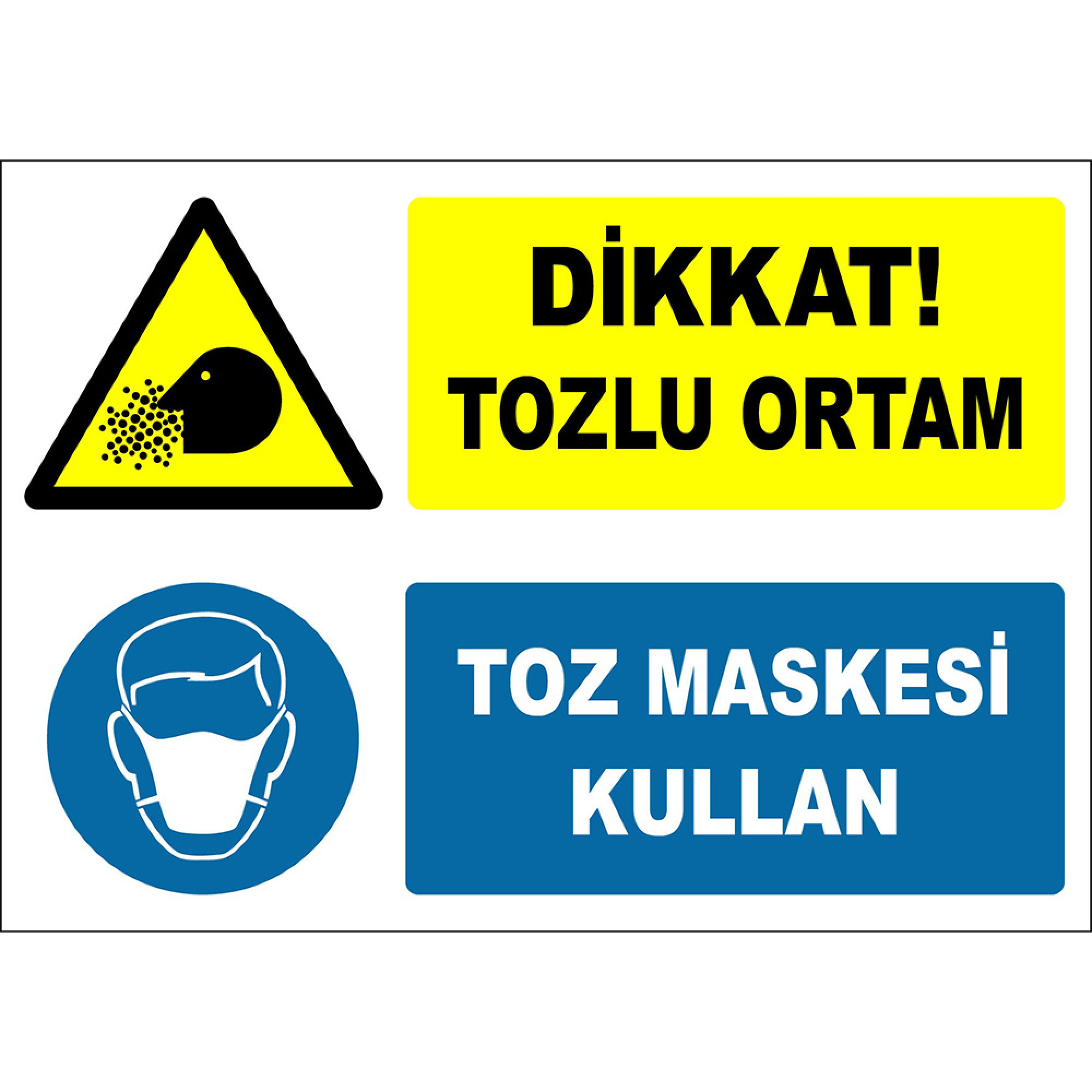 Attention Dusty Environment Dust Mask Use Symbol Sign Board Sign Board ...