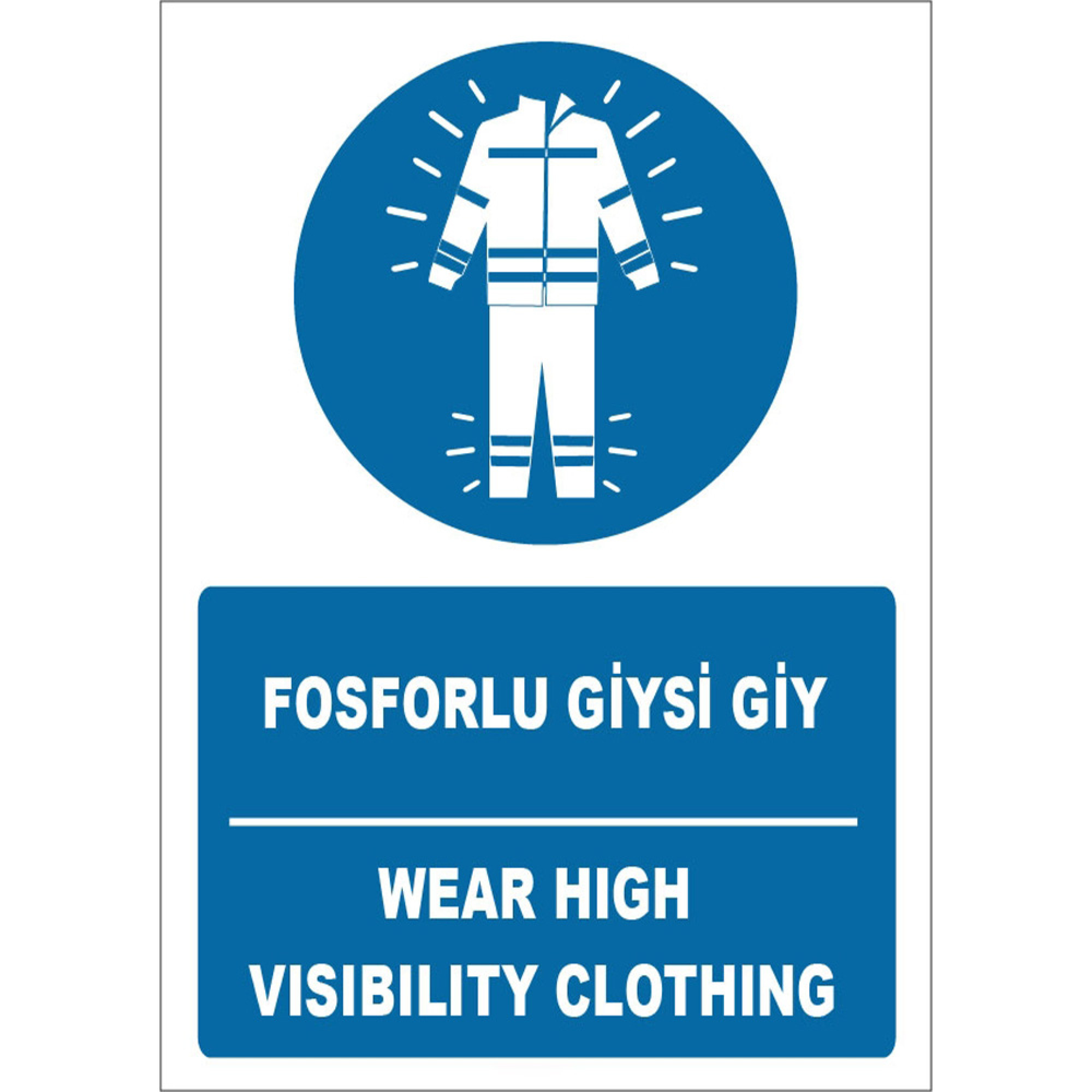 Turkish English Phosphorescent Clothing Wear Label Sign Board Sign ZY1655