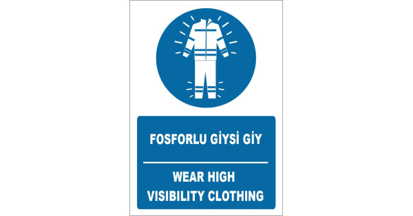 Turkish English Phosphorescent Clothing Wear Label Sign Board Sign ZY1655