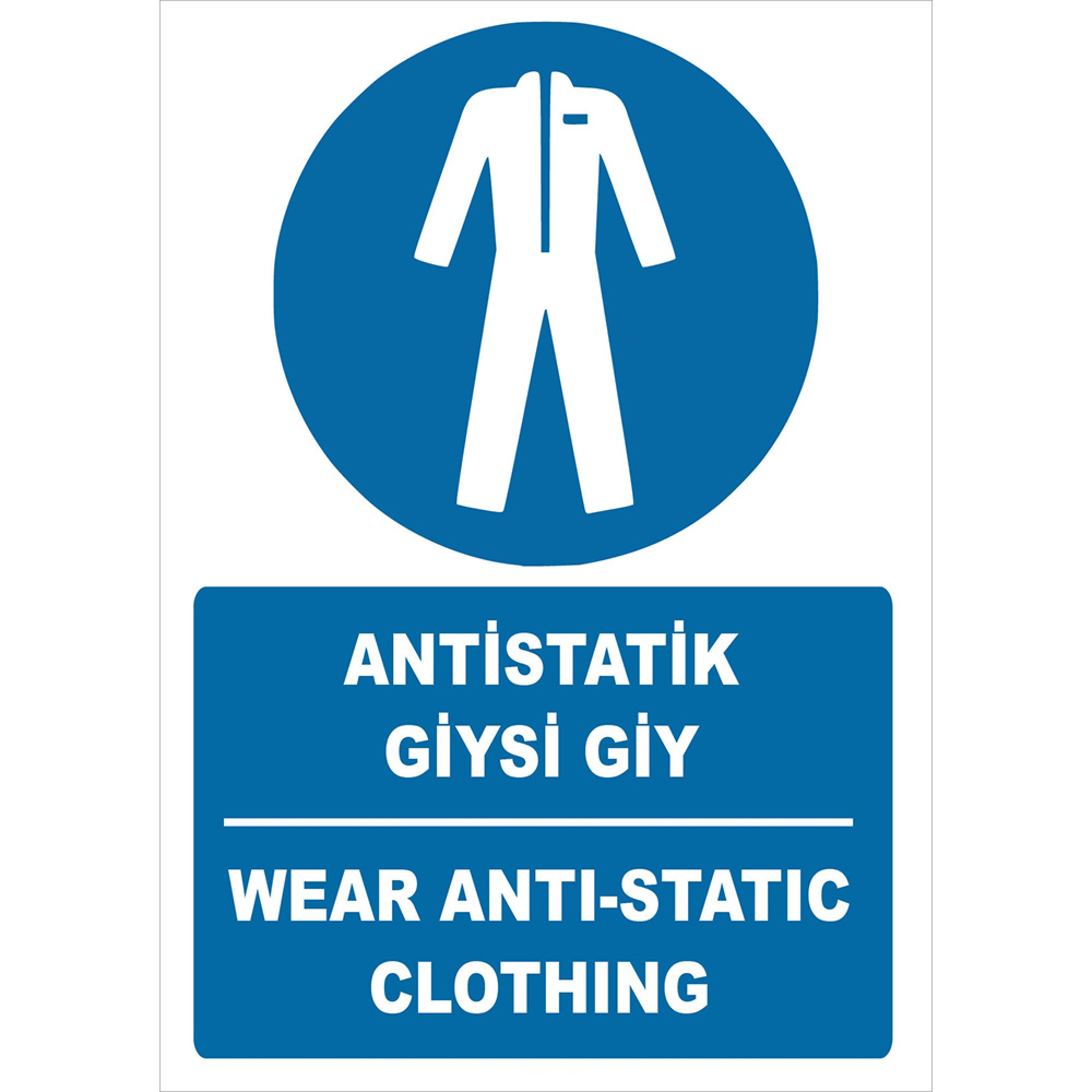 Turkish English Wear Antistatic Clothing Sign Board Sign Label ZY2384
