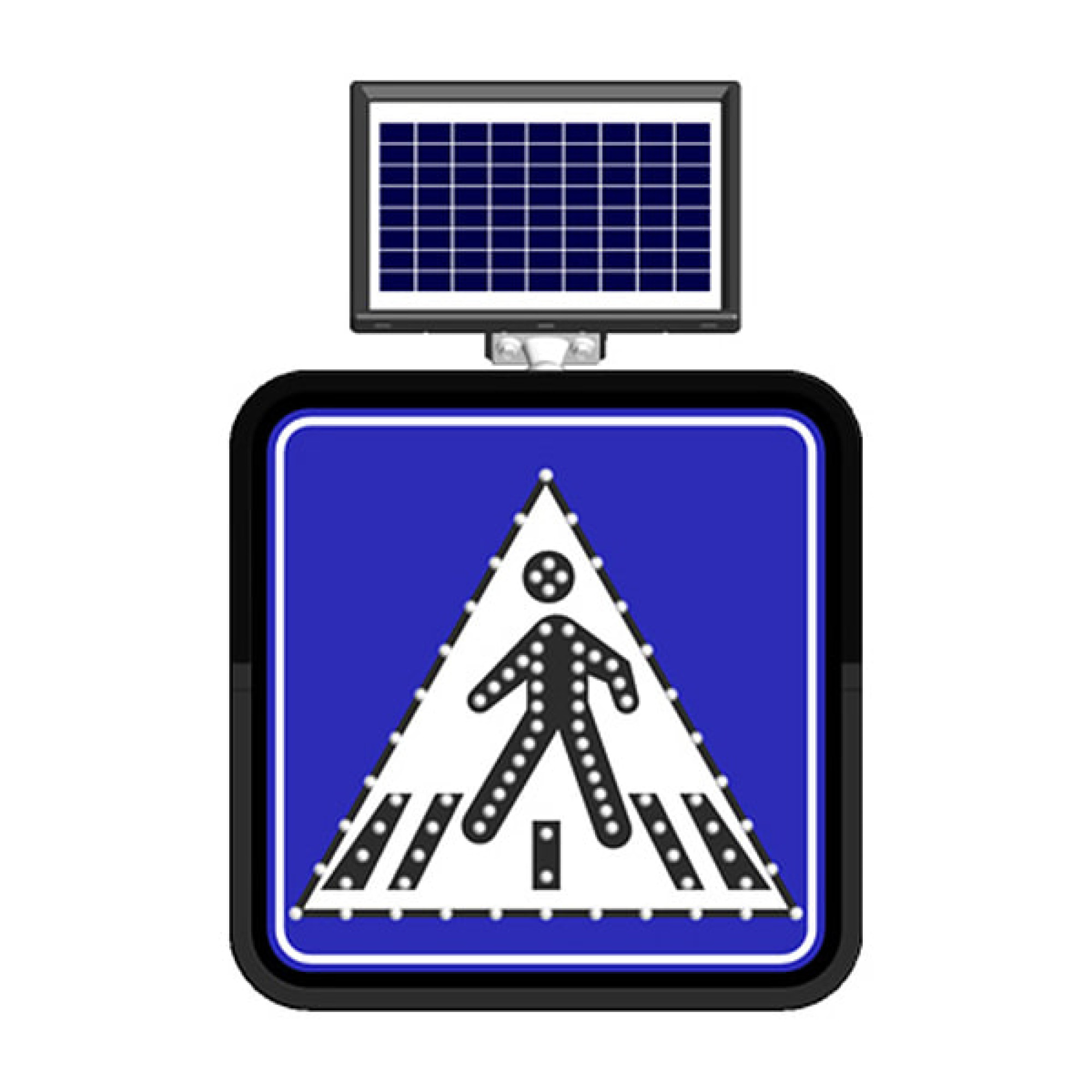Led Pedestrian Crossing Sign Solar Powered Led Solar Traffic Sign Sign
