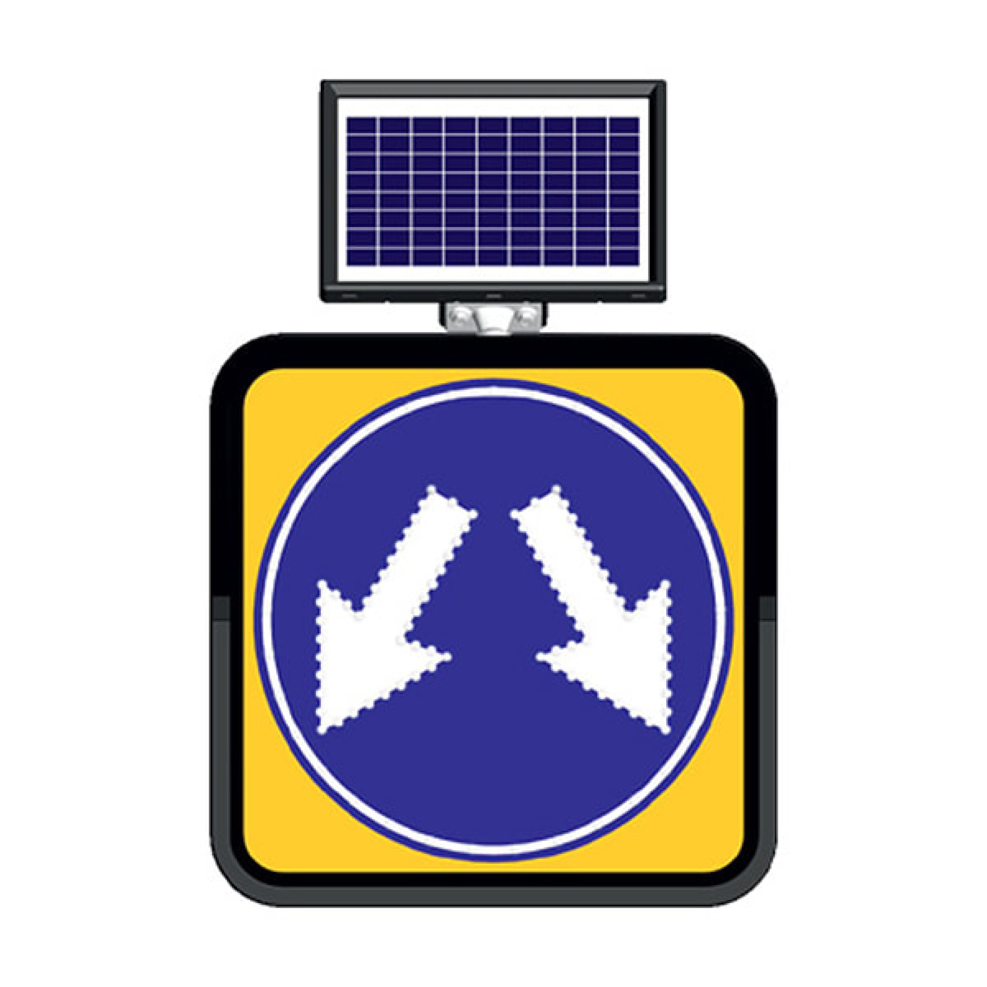 Meaning of Go From Both Sides Sign Solar Powered Traffic Sign