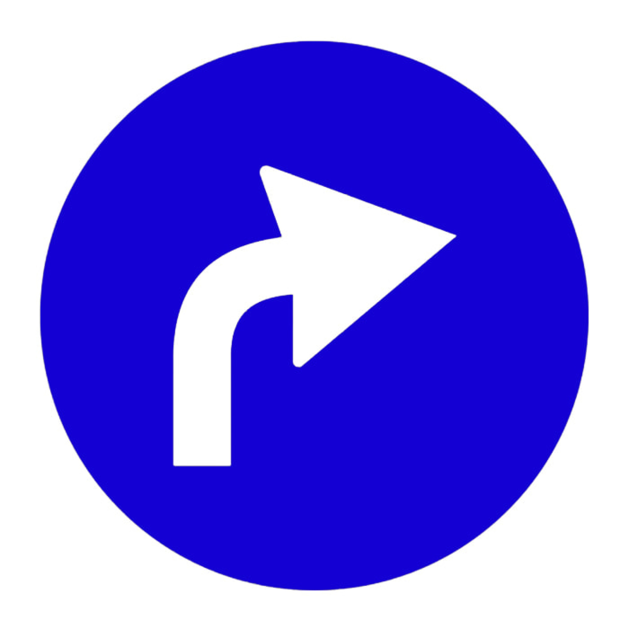 Forward Right Compulsory Direction Sign Right Compulsory Sign Sign TT-35g