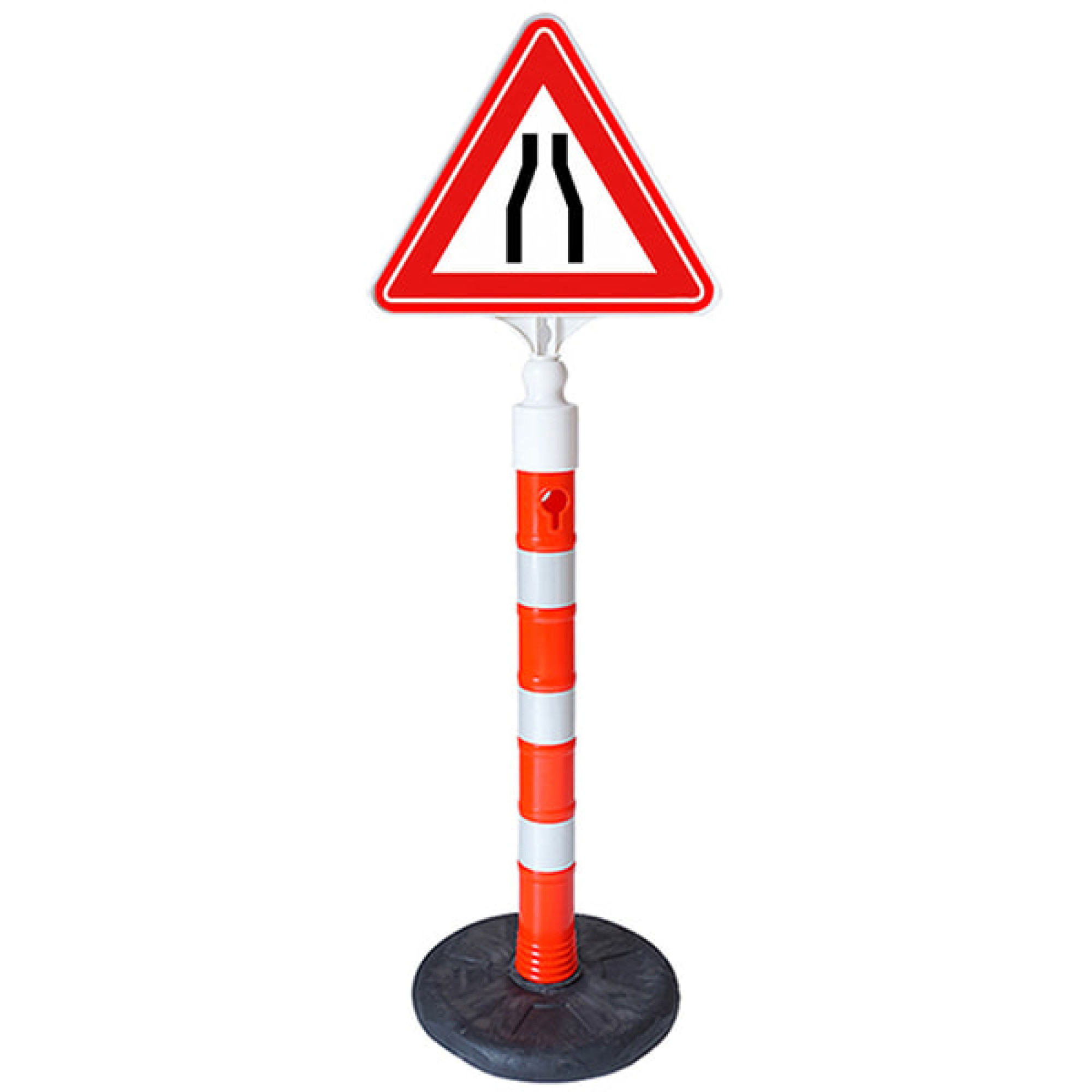 Both Sides Shrinkable Coating Sign Triangle Plastic Sheet Sign