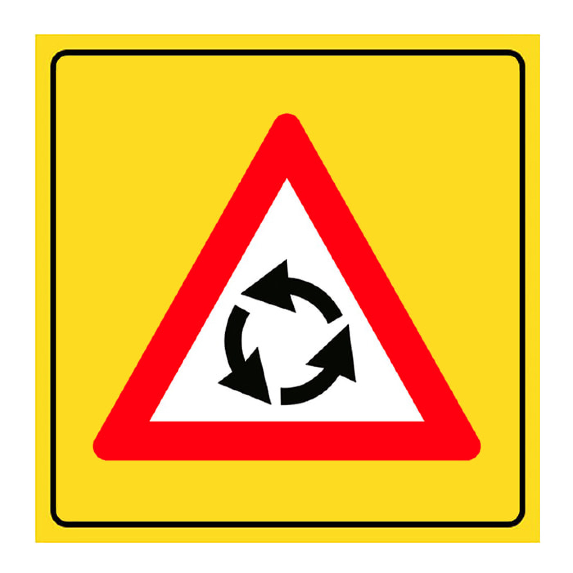 What is the Roundabout Sign, Maintenance and Repair Traffic Sign T-24