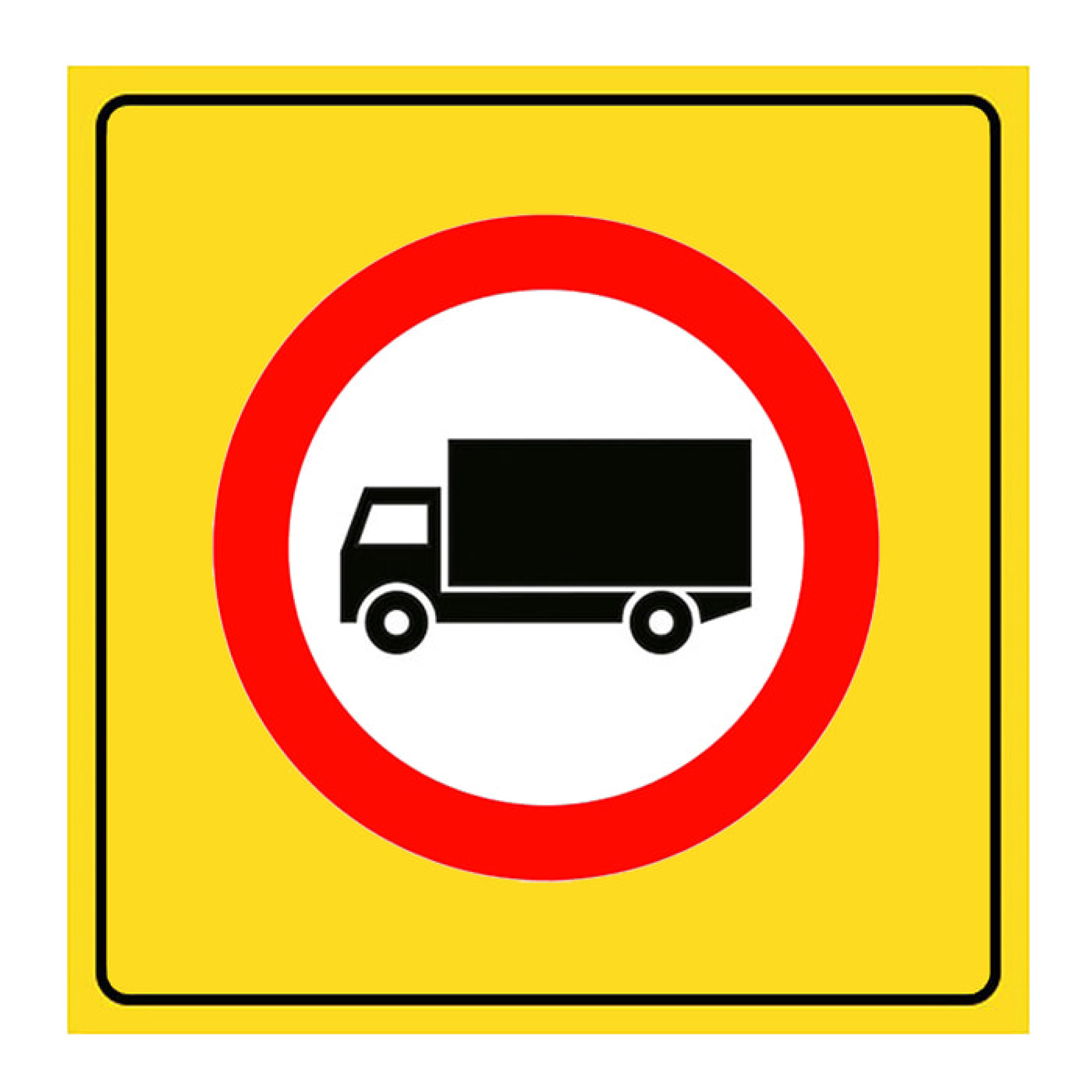 No Trucks Entry Sign Road Maintenance Repair Traffic Sign TT-10a